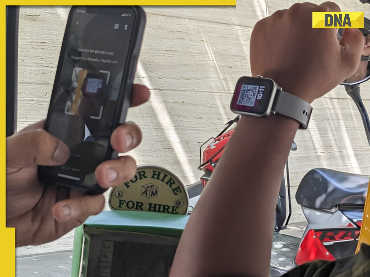 Bengaluru auto driver displays passenger QR code on smartwatch for fare ...