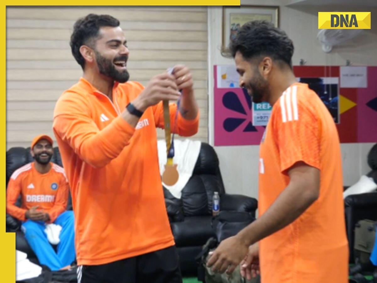 Virat Kohli passes best fielder medal to Shardul Thakur after his brilliant catch in IND vs AFG ...
