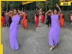 Viral Video: Saree-clad woman's enthralling dance on crowded railway ...
