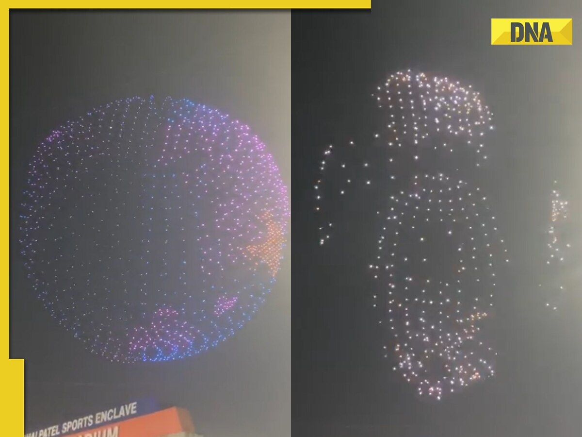 Watch: Drones light up sky at Narendra Modi stadium ahead of IND vs AUS ...
