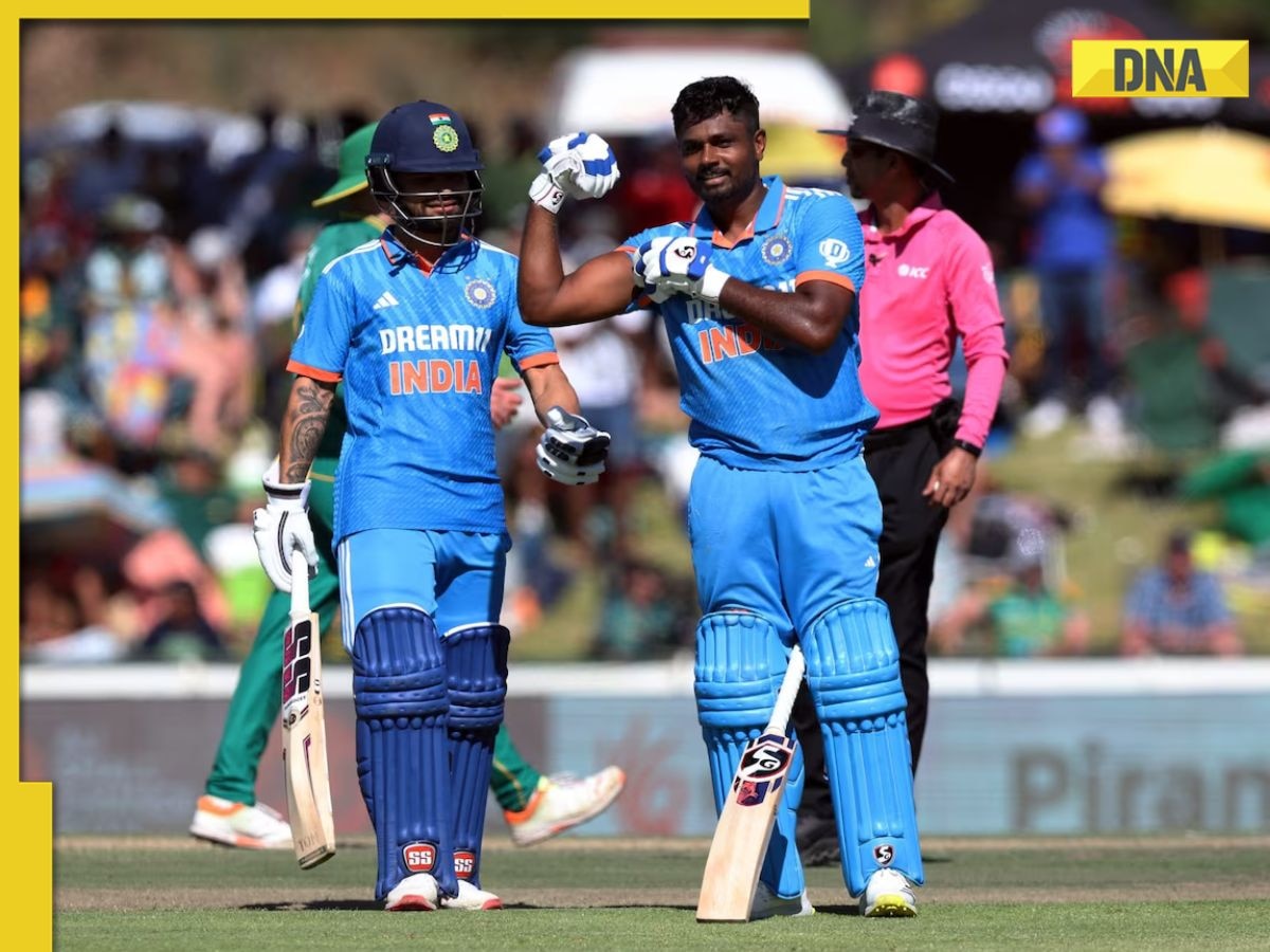 Watch: Sanju Samson flexes biceps after maiden hundred for India in 3rd ...