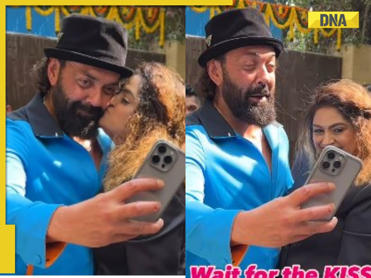 Watch: Female fan kisses Bobby Deol while taking selfie in viral video ... Watch: Female fan kisses Bobby Deol while taking selfie in viral video ...