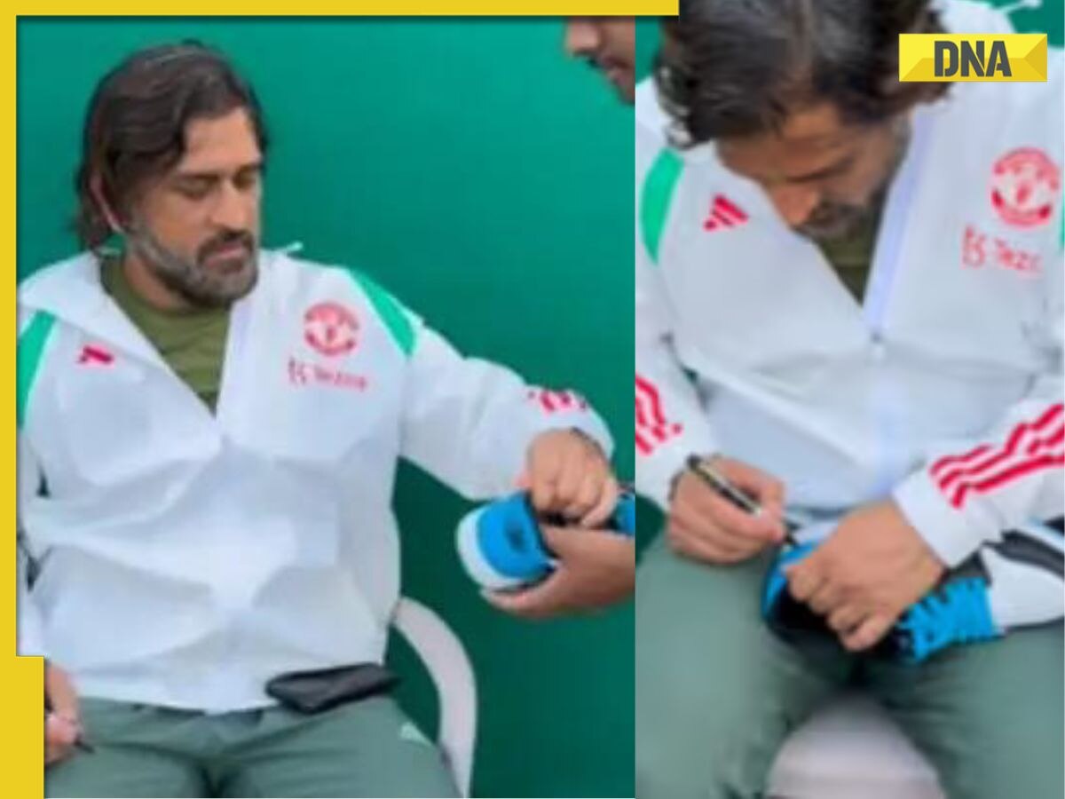 Viral video: MS Dhoni gives autograph on fan's shoes, netizens call him ...