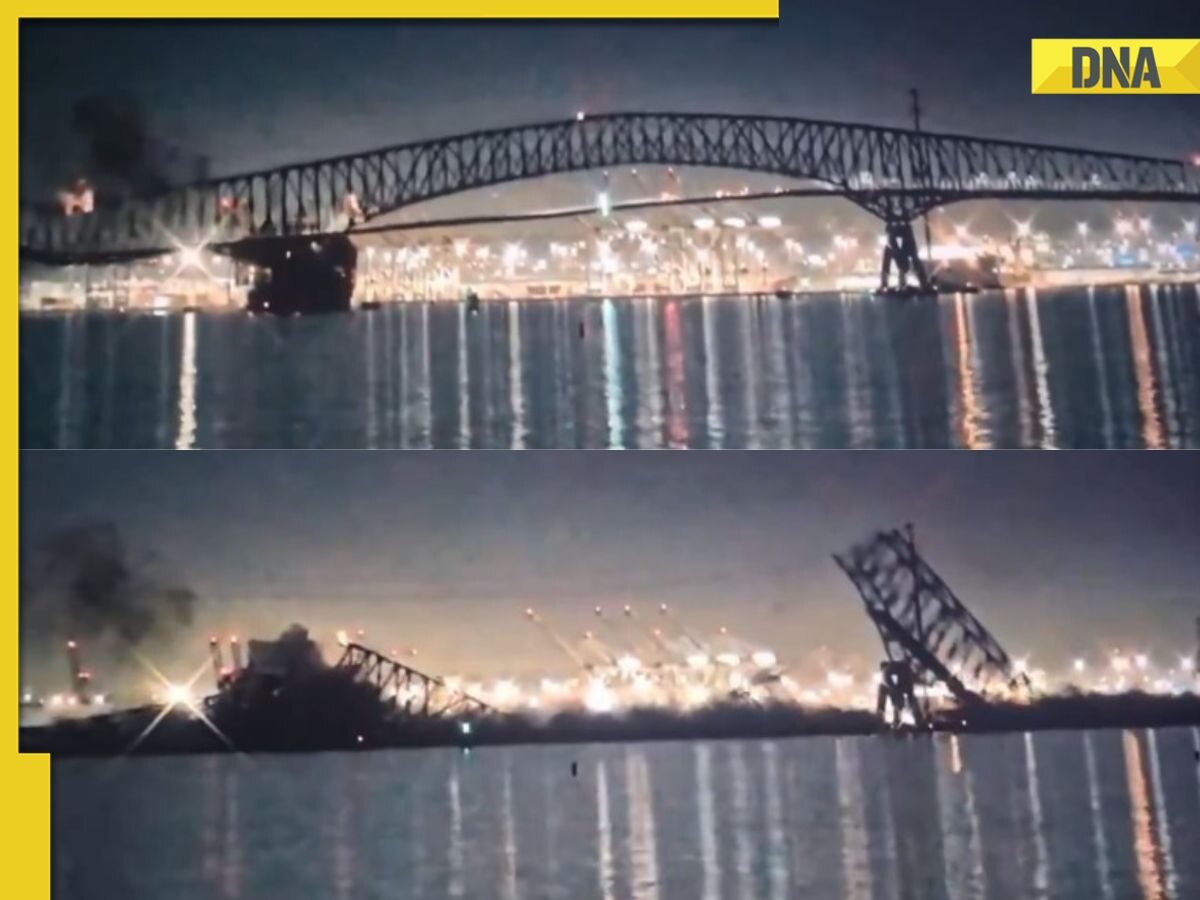 Baltimore bridge collapses as container ship hits pillar, several falls ...
