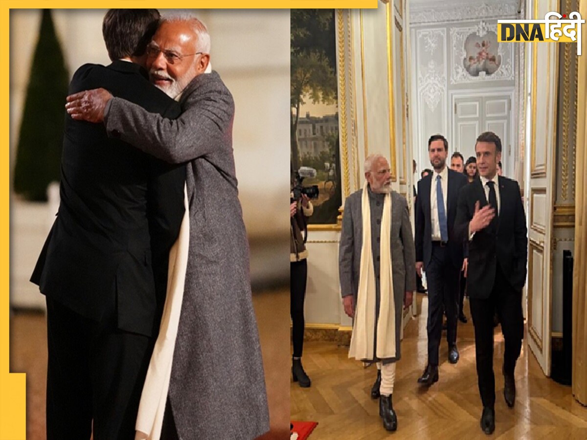 PM Modi Macron Meeting: फ्रांस के राष्ट्रपति इमैनुअल मैक्रों से मिले ...