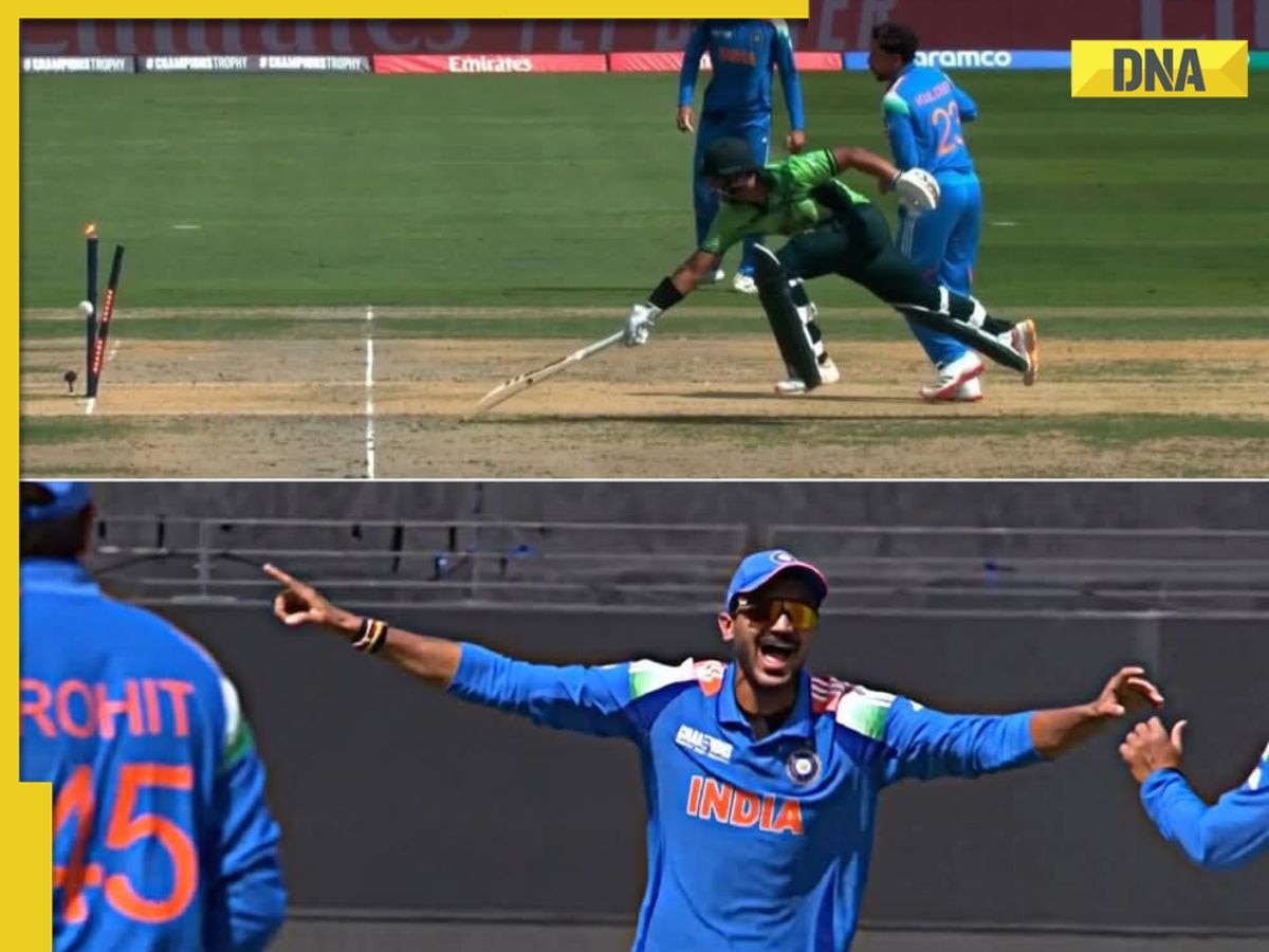 Watch: Axar Patel produces brilliant direct hit to run out Imam-ul-Haq in IND vs PAK Champions ...