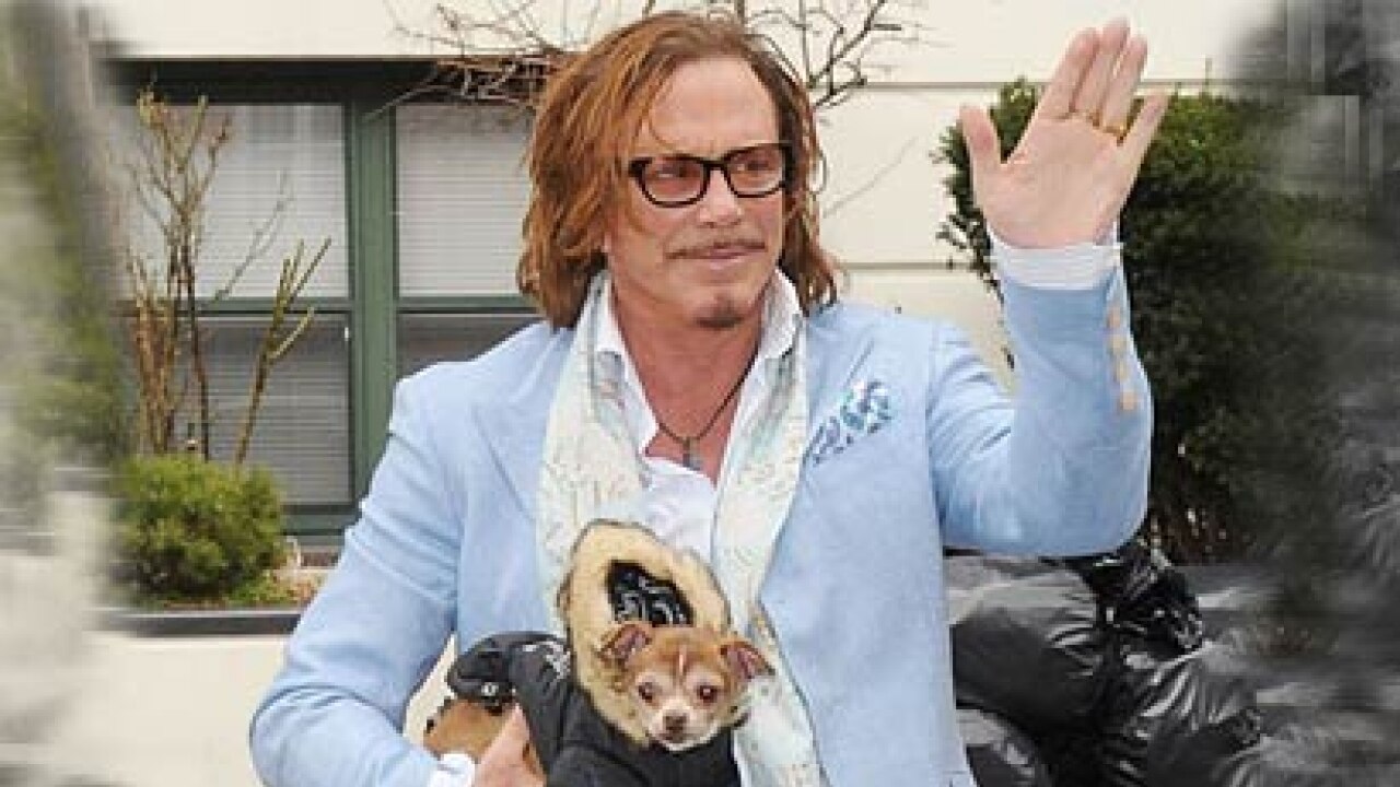 Mickey Rourke’s pooch bit him at first meeting