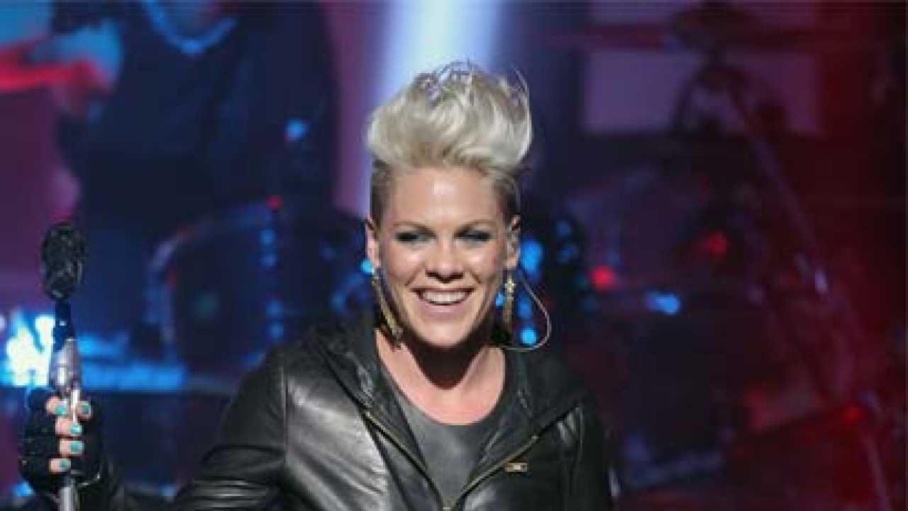 Pink loves being a mommy