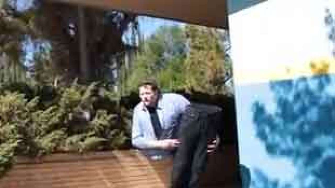 Viral video: Man cut in half walking around on the streets like a pro