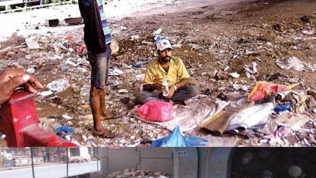 Sion locals clear debris under flyover, leave BMC red-faced