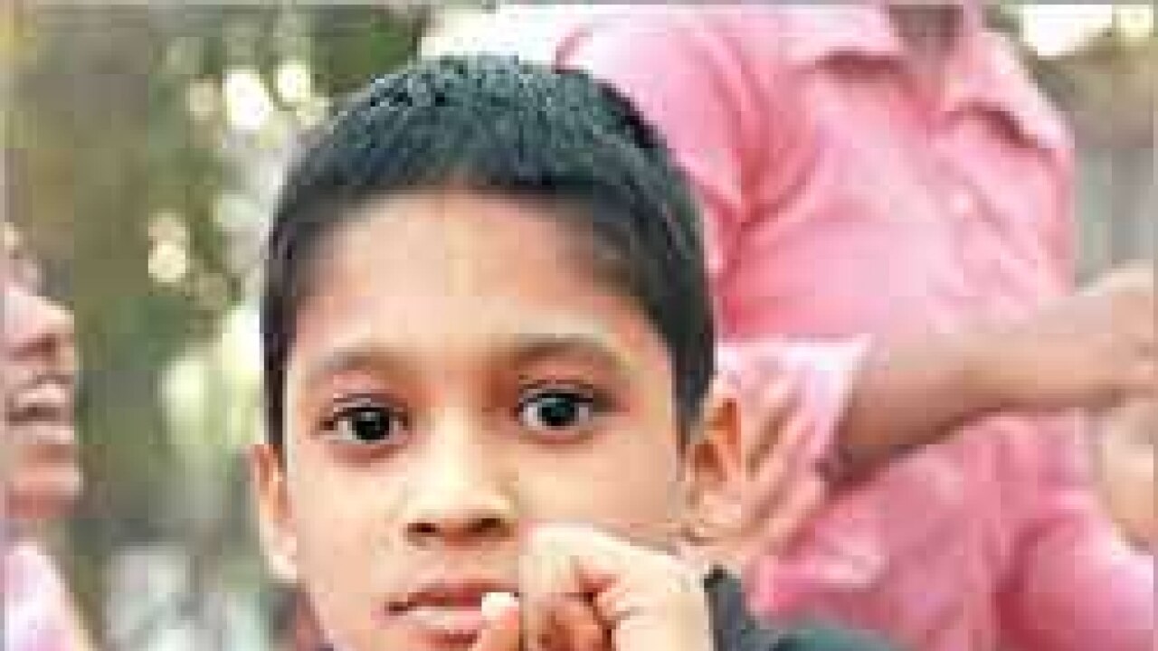 This kid is a real braveheart