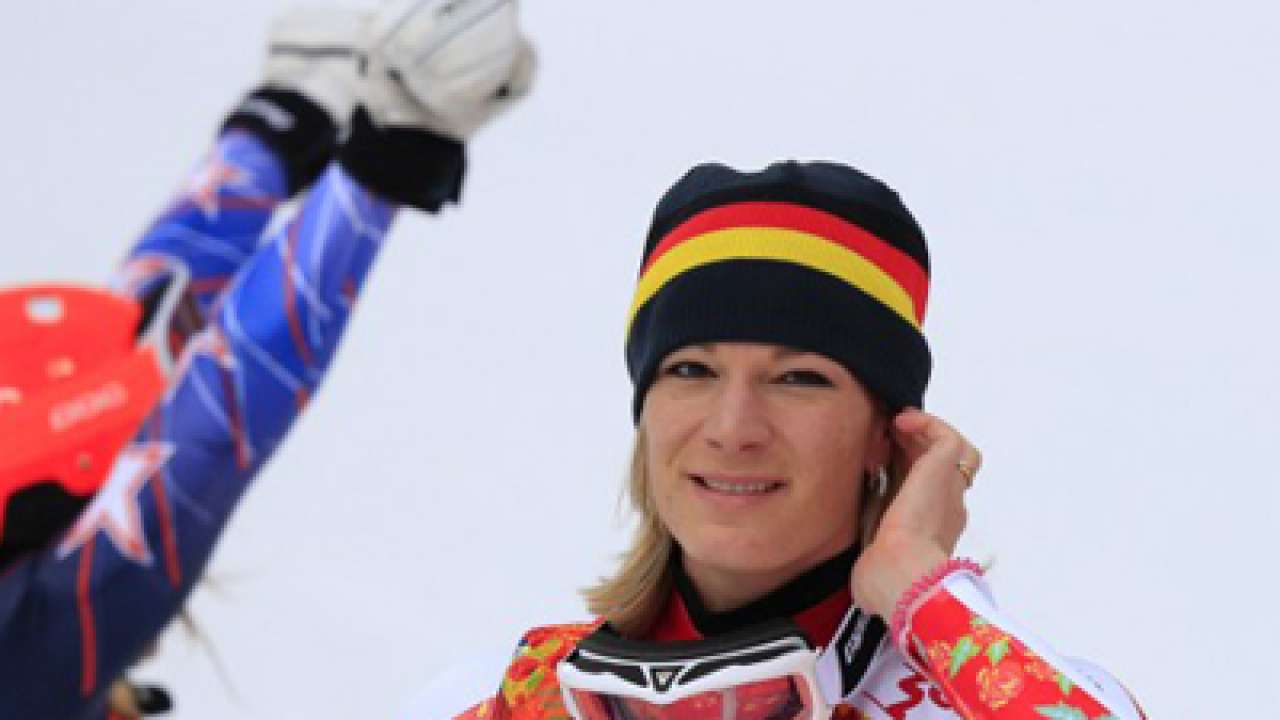 Germany's Maria Hoefl-Riesch storms to gold in super combined at Winter ...