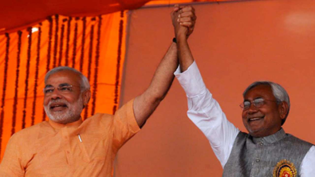 Nitish Kumar congratulates Narendra Modi