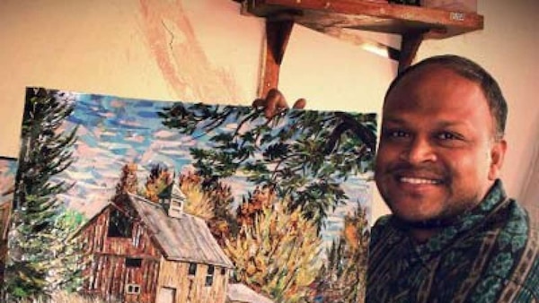 From waste to art: Artist Sriharsha Sukla captures people, places ...