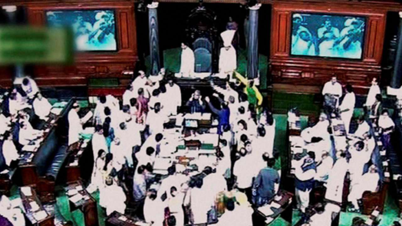 Rajya Sabha Adjourned Twice After Uproar Over Nitin Gadkari Bugging Row