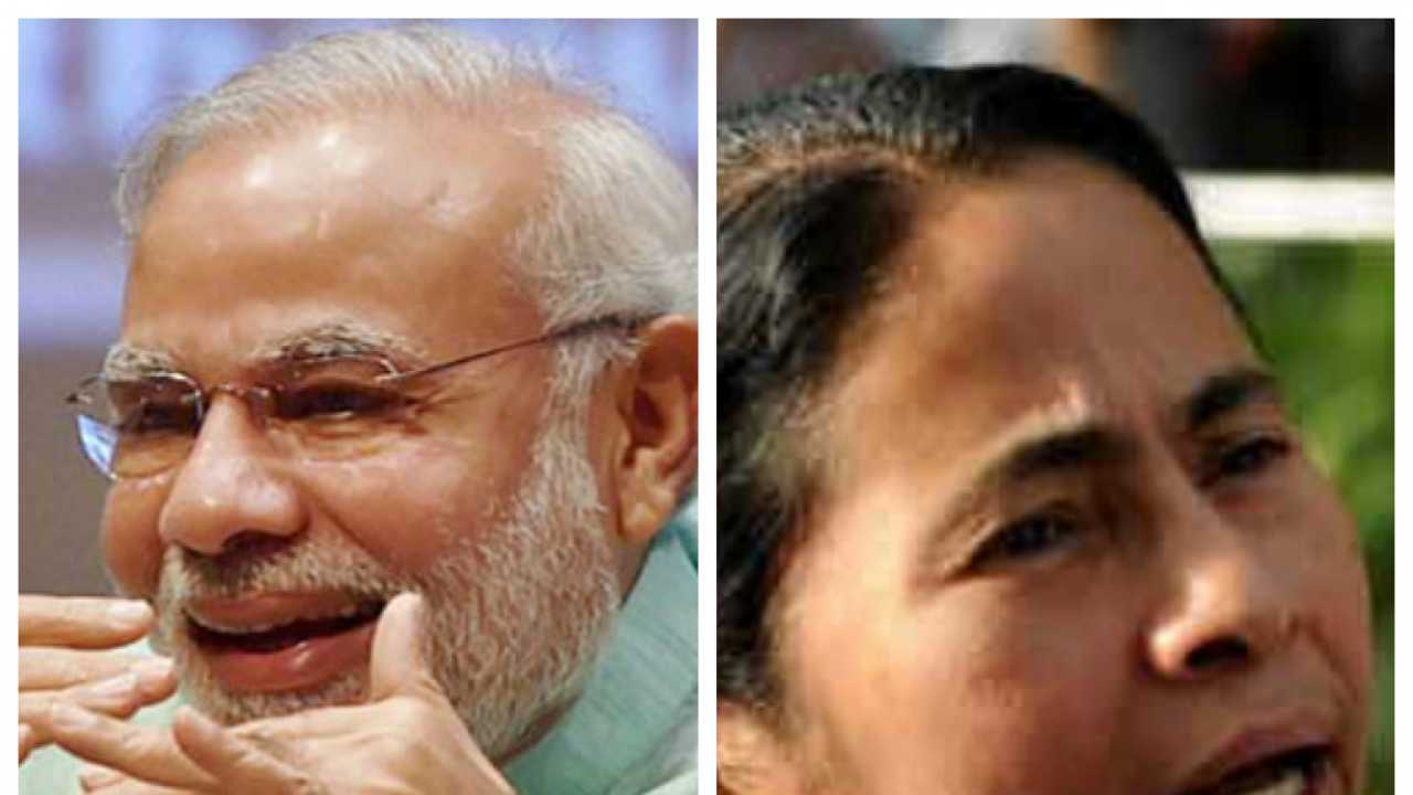 Bitter rivals Narendra Modi and Mamata Banerjee meet, exchange pleasantries
