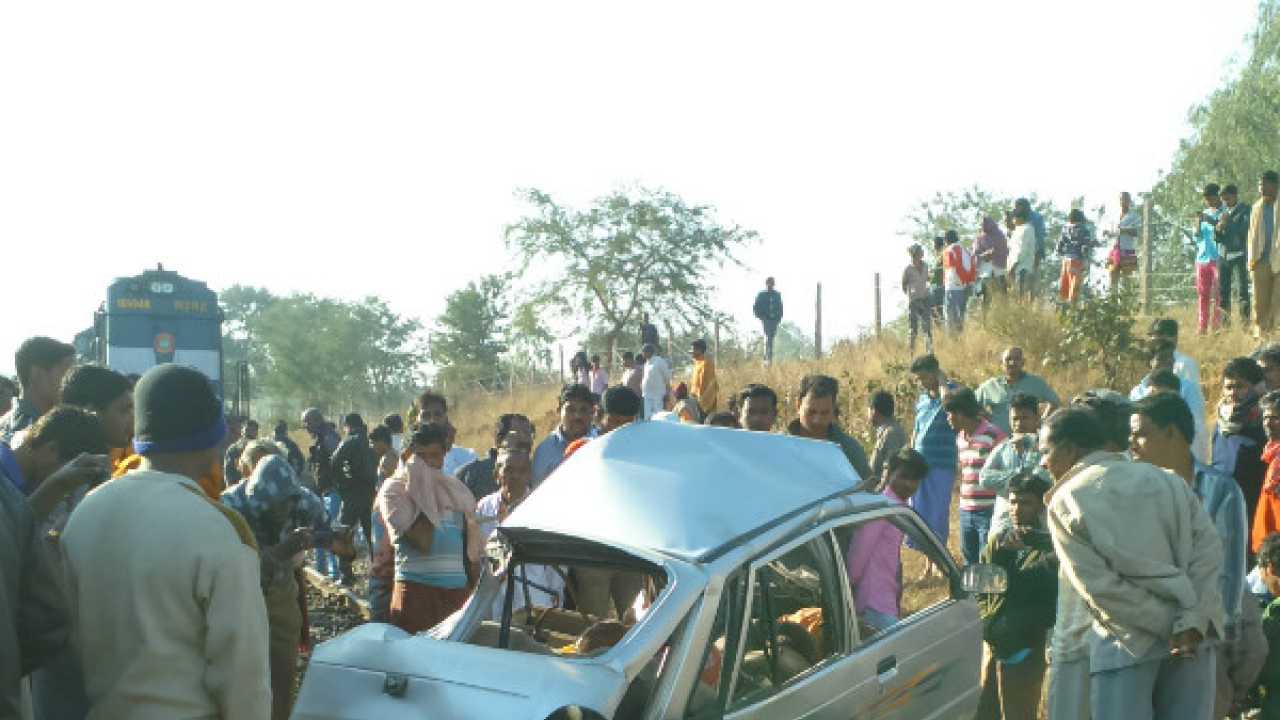 Three killed in car-train collision in Odisha