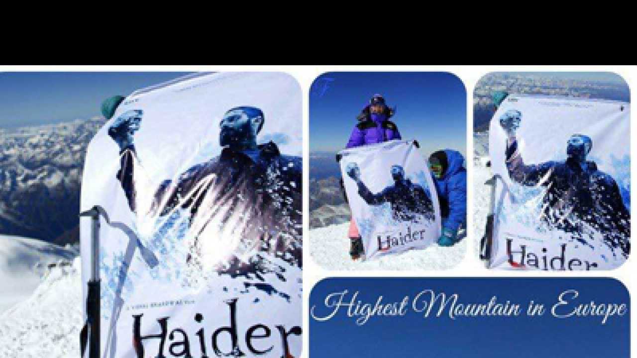 Shahid Kapoor fan hoists 'Haider' flag on Mount Elbrus!