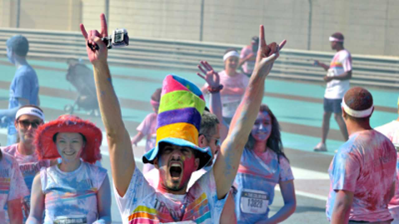 Are you going to get splattered with colour at the Color Run in Abu Dhabi?