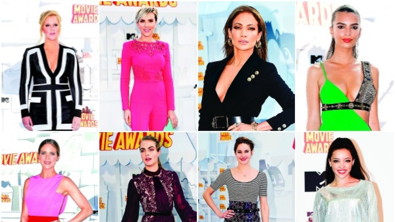 Minis and sheath dresses ruled at MTV Movie awards