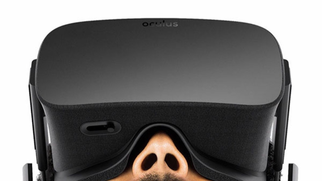 Here, this is what the consumer-ready Oculus Rift VR system looks like