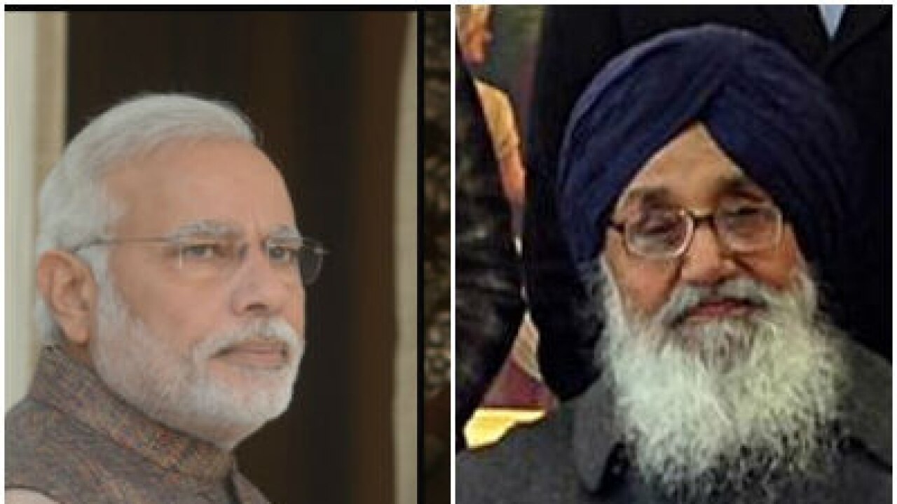 PM Modi calls Punjab CM Parkash Singh Badal as Indian Mandela, Twitter ...