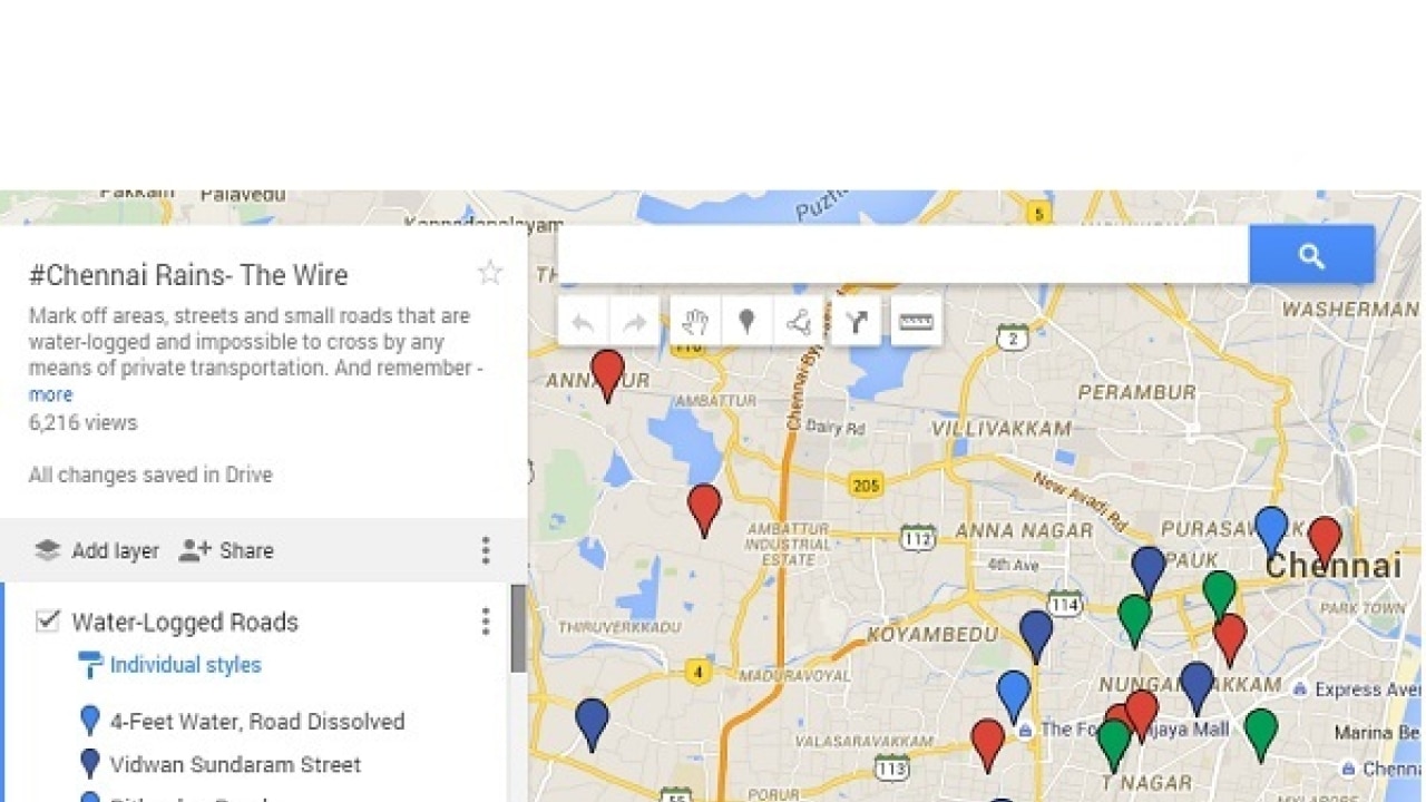 This crowdsourced map lets Chennai residents know which areas are ...