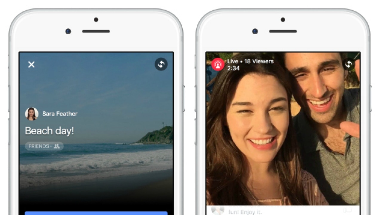Facebook introduces live video streaming and collages