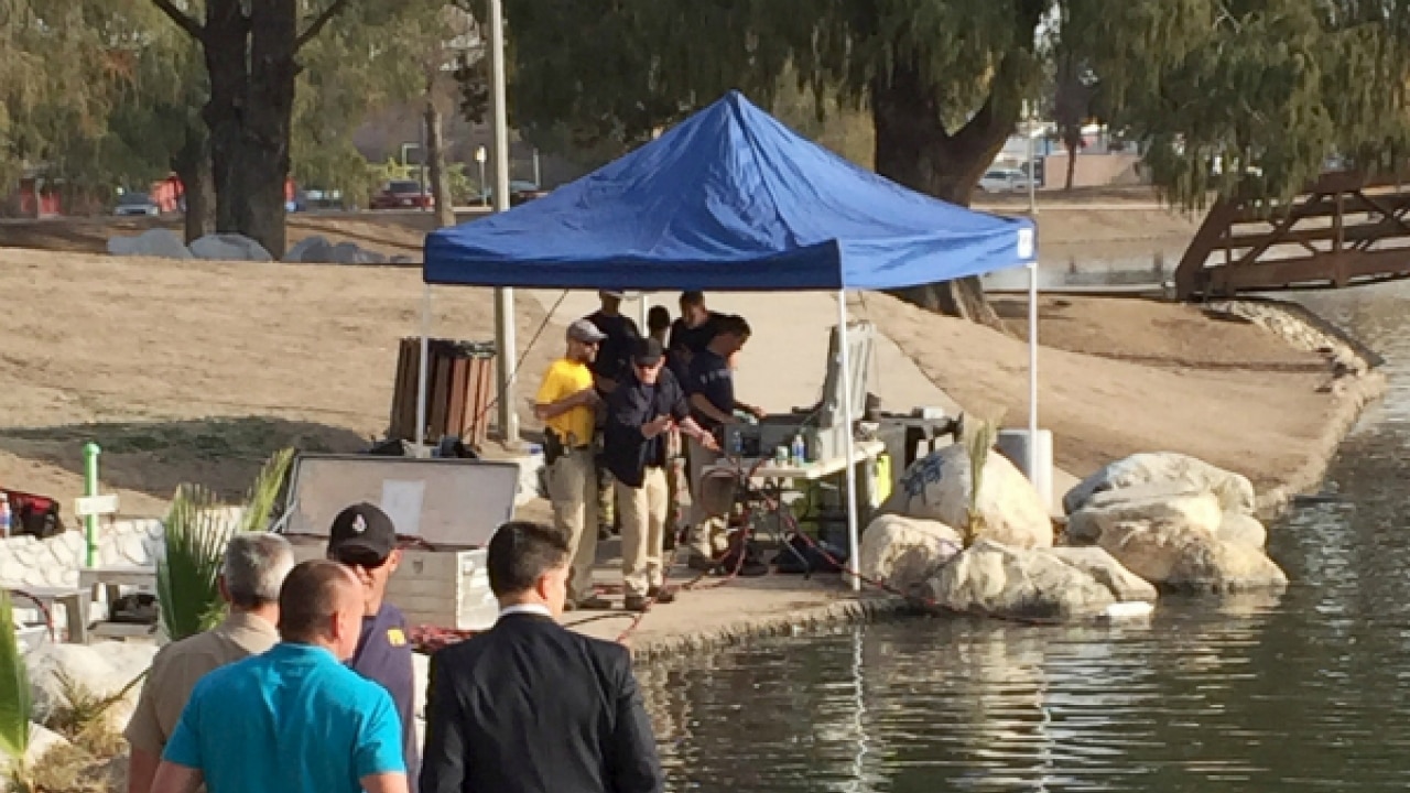 California shooting: Divers search lake for evidence in massacre