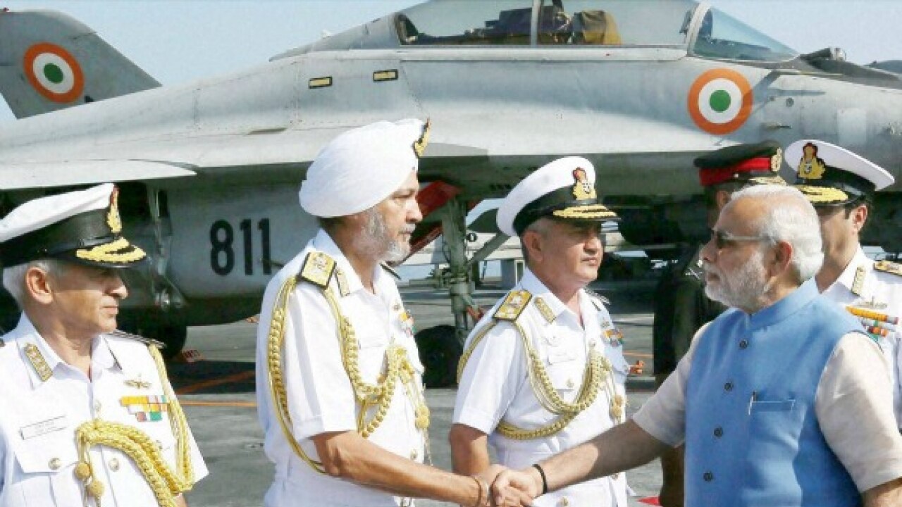 PM Modi reviews impressive naval exercise after tri-services meet in Kochi