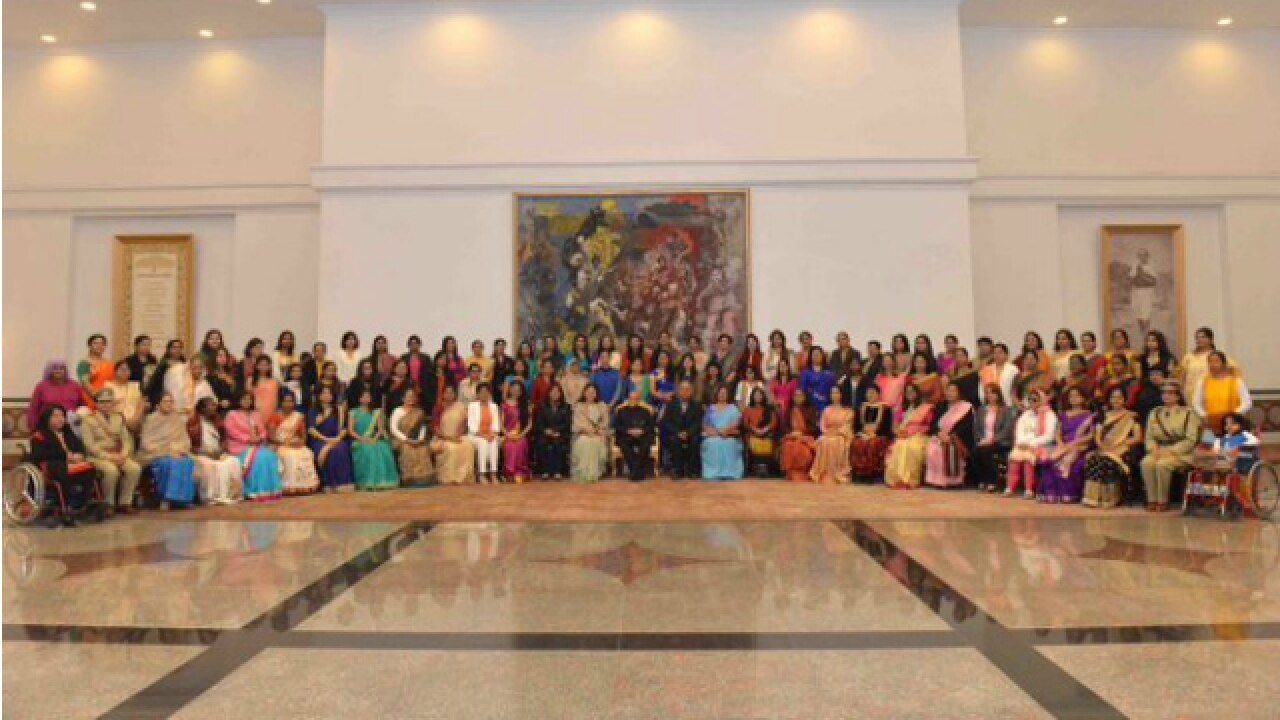 President hosts lunch for 100 women achievers