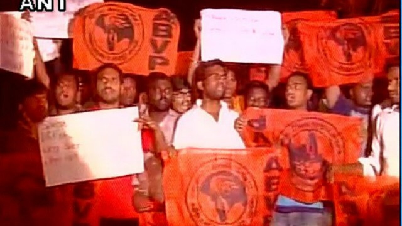 ABVP protests Rahul Gandhi's visit, calls college bandh in Telangana