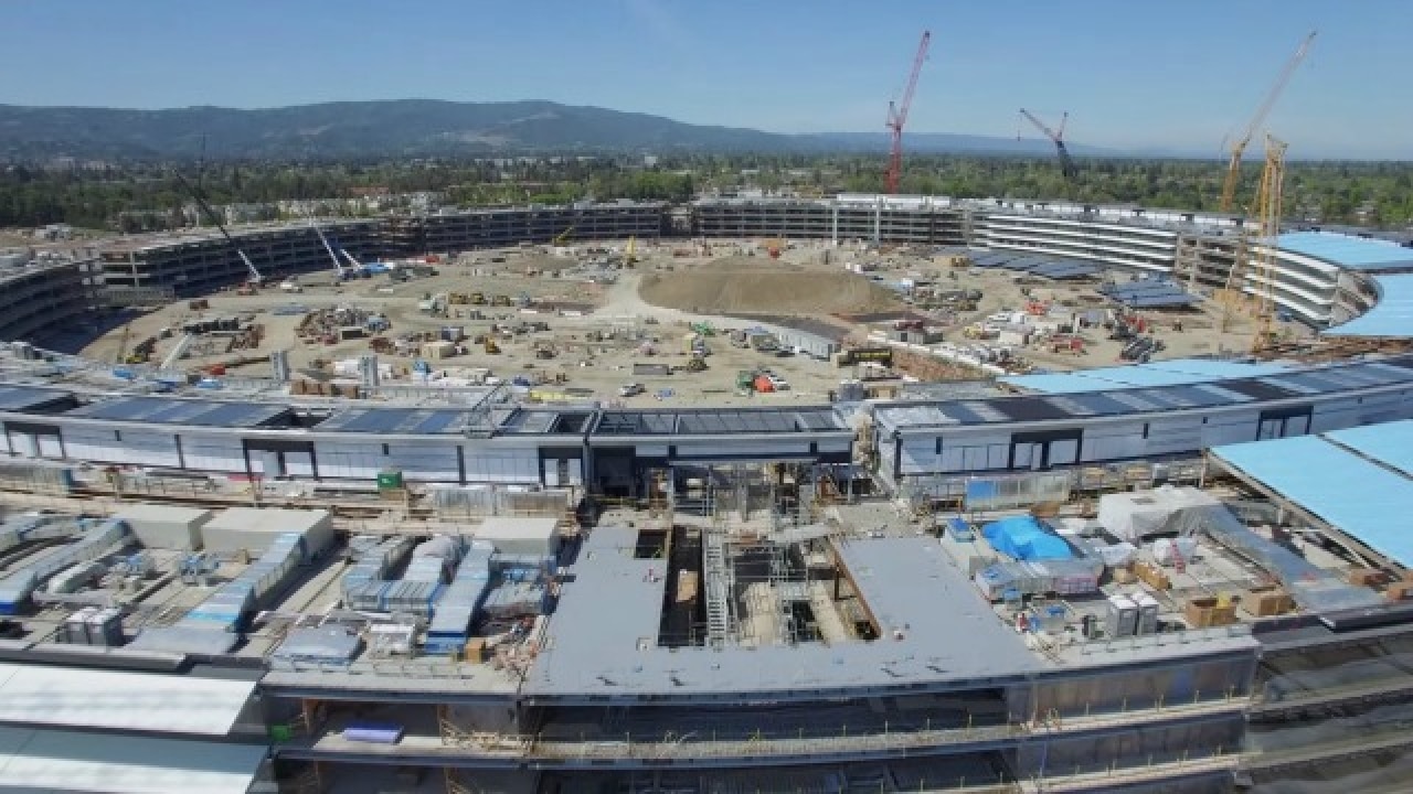WATCH: Drone captures progression of Apple’s new monumental ‘Spaceship ...