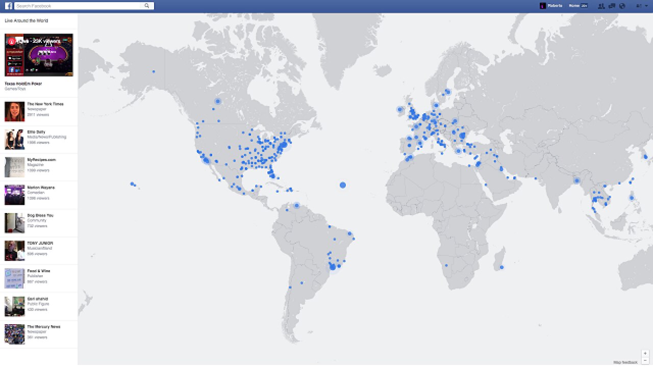Facebook’s interactive map lets you discover live videos from around ...