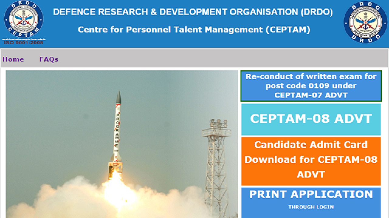 Check: DRDO CEPTAM 8 Exam 2016 admit card now available at ceptamonline.org