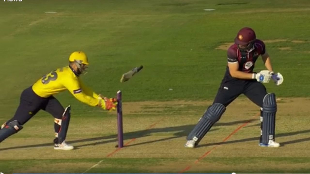 Watch: Wade's stumping 'habit' saves Wakely from getting hit wicket