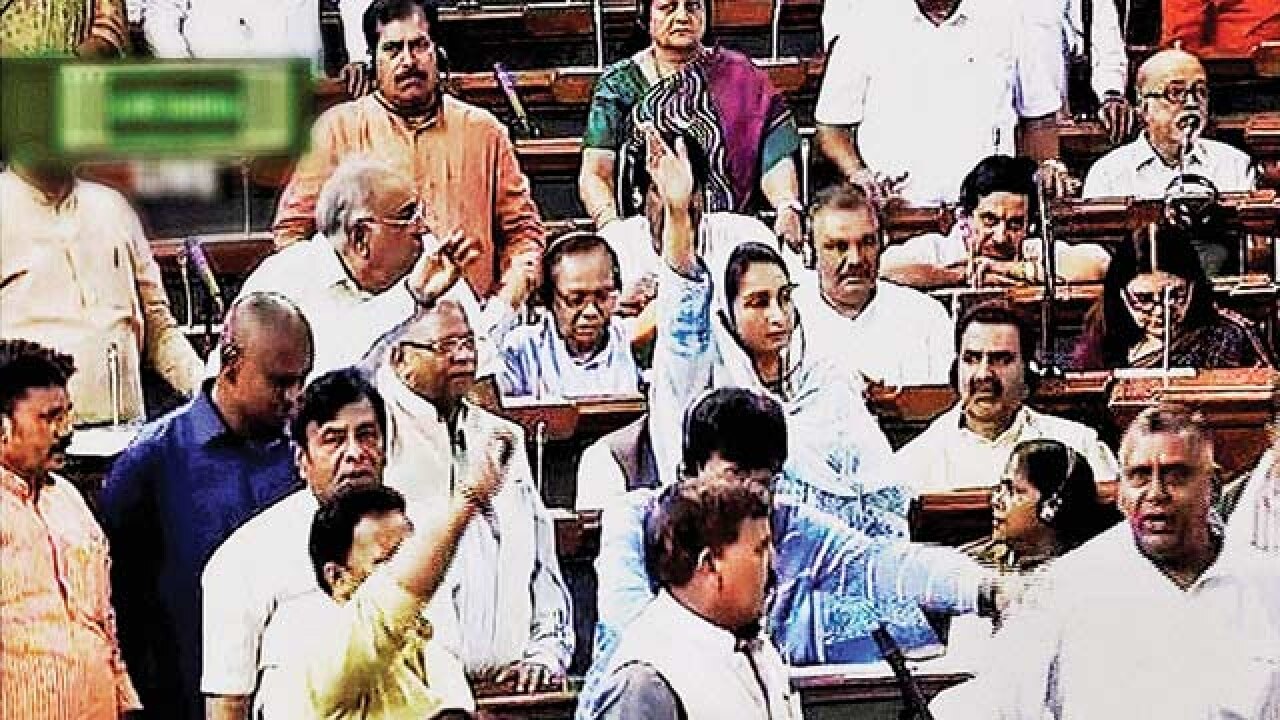 In a role reversal, BJP stalls Rajya Sabha