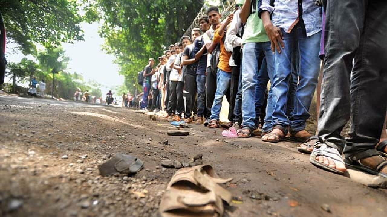 Two injured during stampede and lathi charge at INS Hamla