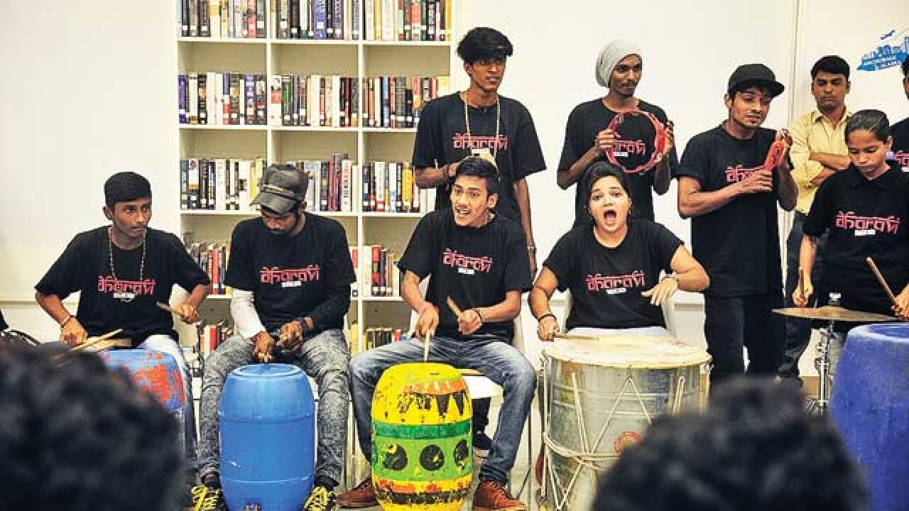 Band performs inside American library