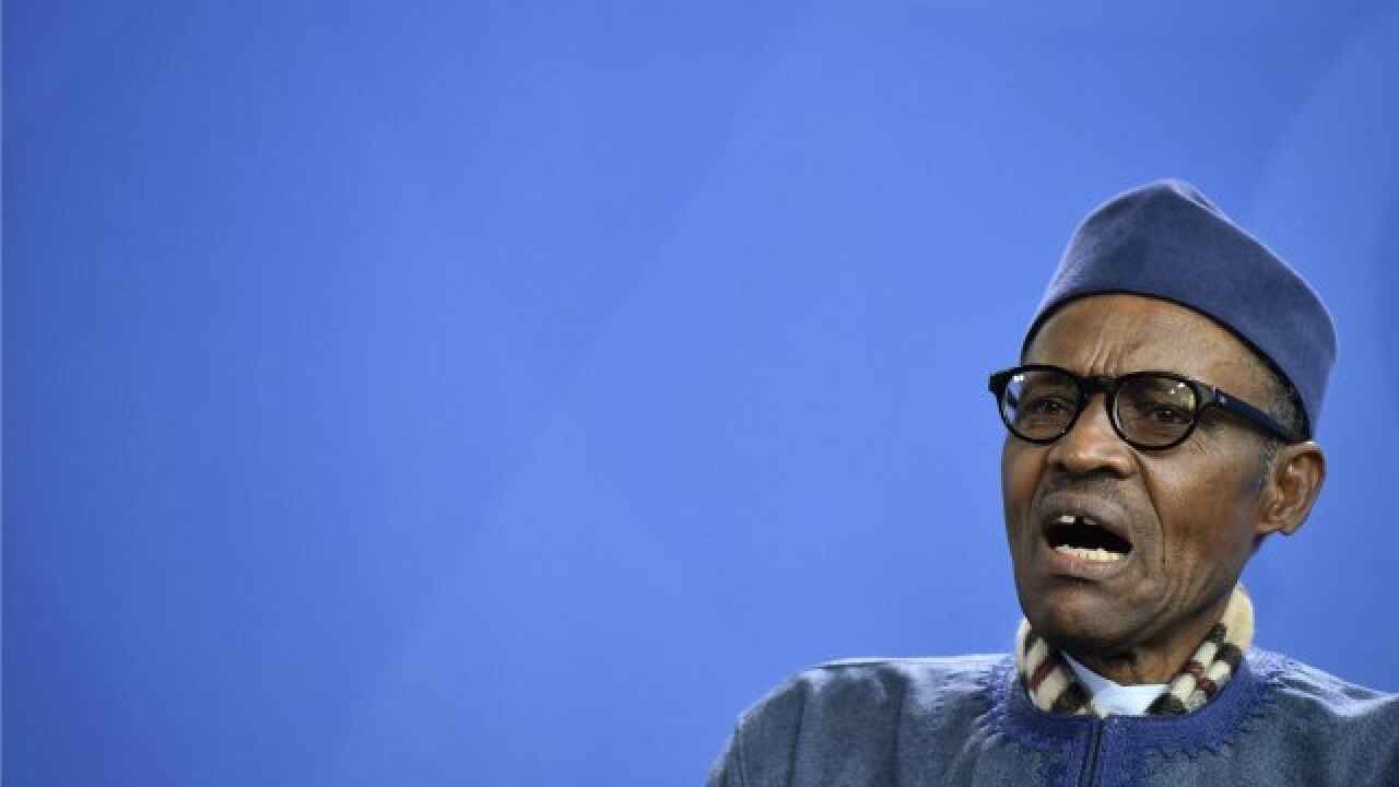 Nigeria's President Muhammadu Buhari says wife 'belongs in the kitchen'