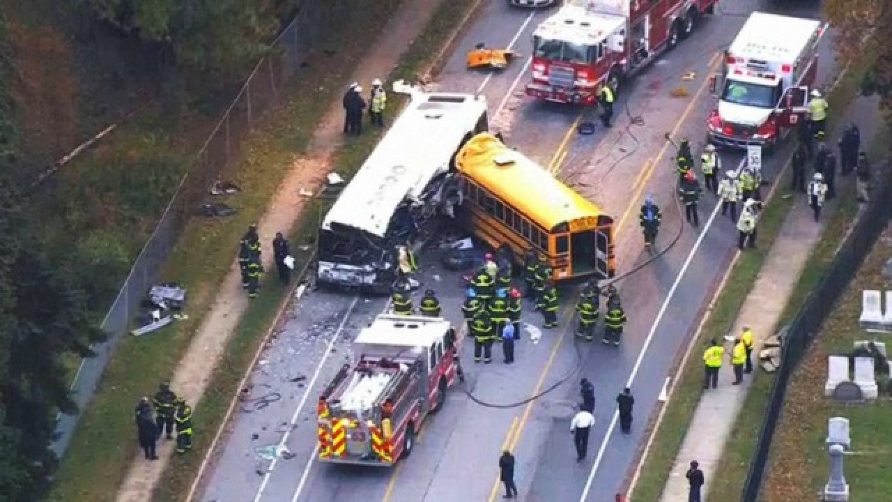 6 dead, 10 hurt in Baltimore commuter-school bus crash