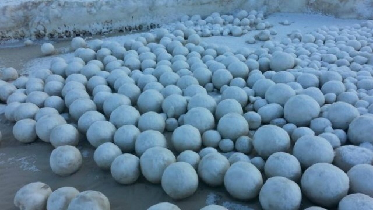 Thousands of mysterious giant snowballs appear on beach in Siberia