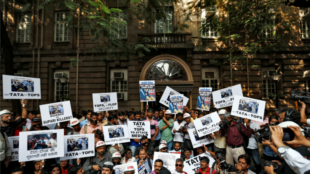 Journalists stage protest outside Tata HQ over security assault of 3 ...
