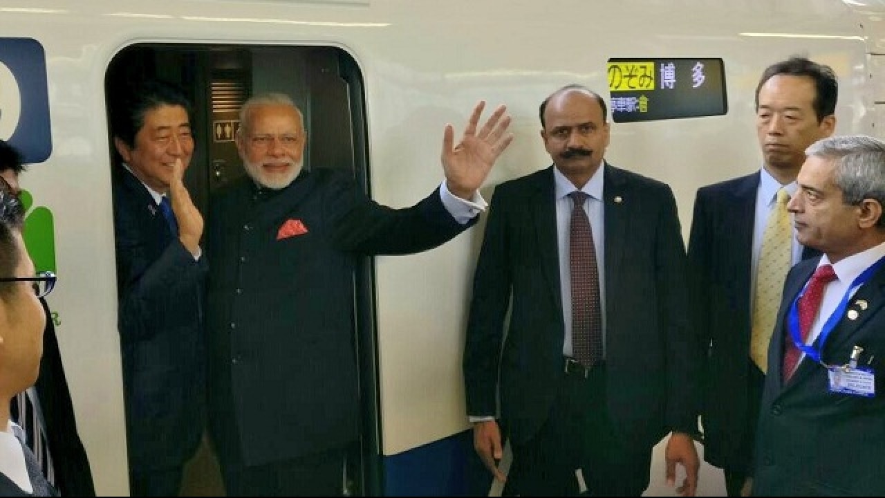 Watch: PM Modi, Shinzo Abe ride on Japan’s famed Shinkansen bullet train