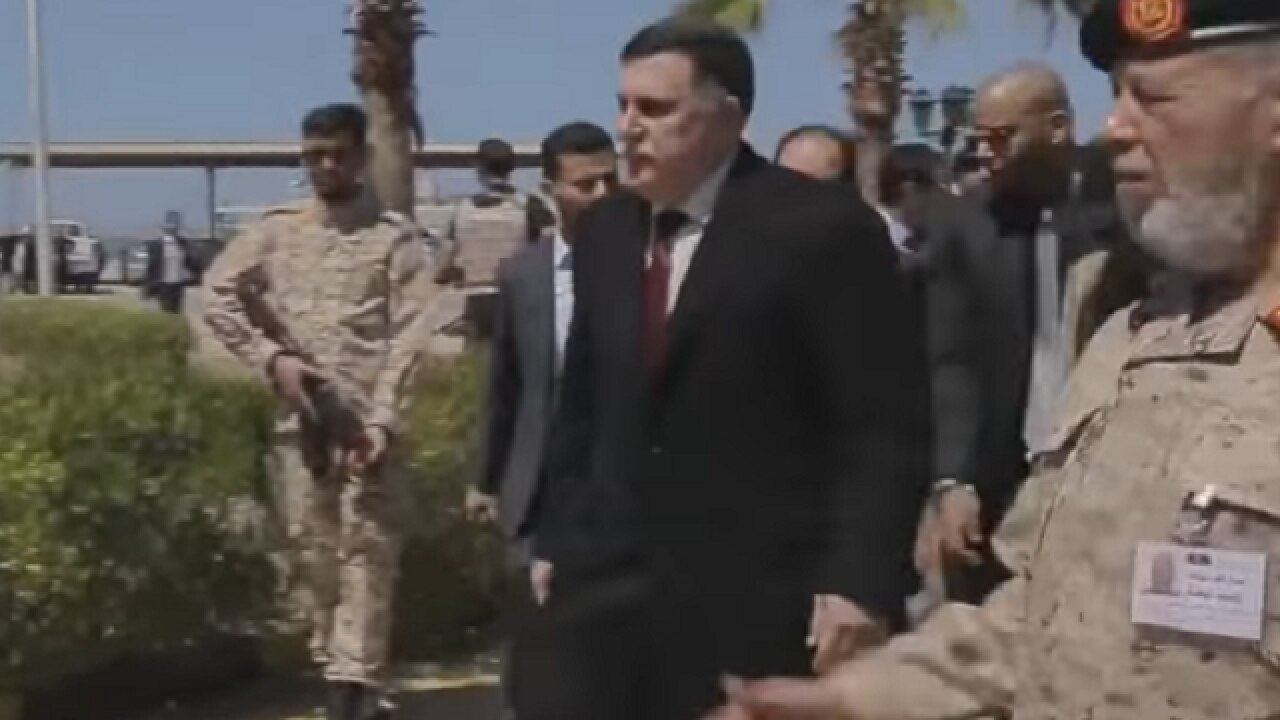 Libya PM Fayez al-Sarraj's convoy comes under fire in Tripoli