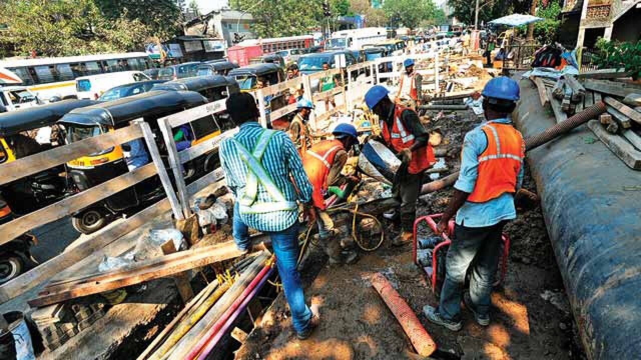 Road repair work in limbo, courtesy traffic police