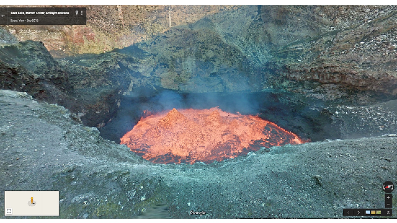 Google Maps will now take you into an active volcano!