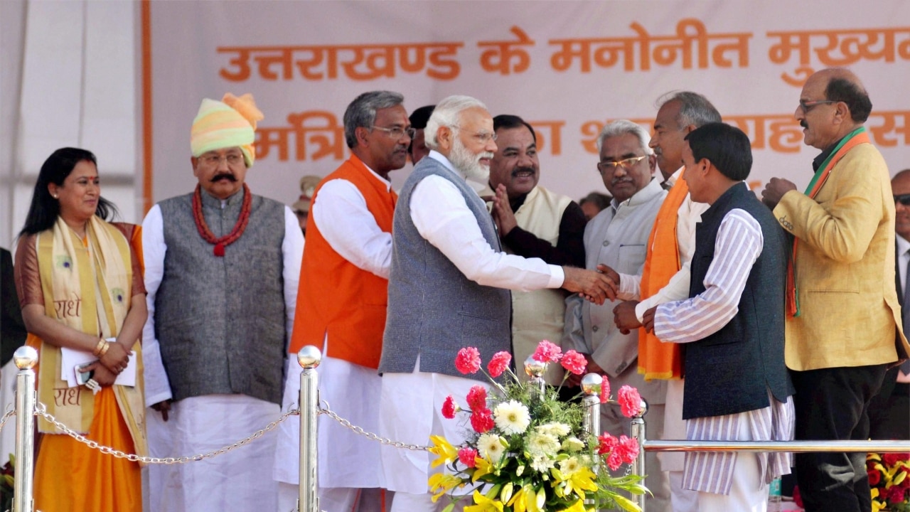 Trivendra Singh Rawat sworn in as Uttarakhand CM, PM Modi congratulates him