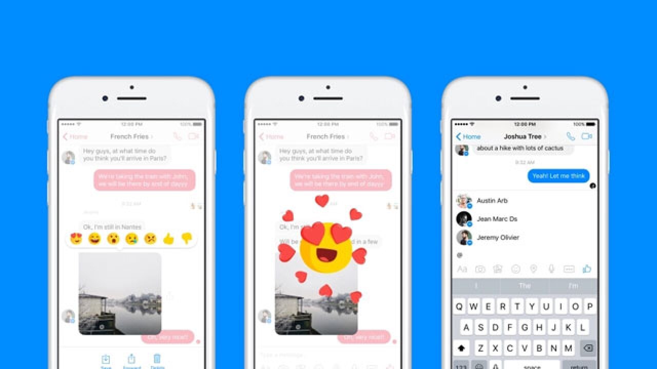 Facebook rolls out Message Reactions and Mentions for Messenger