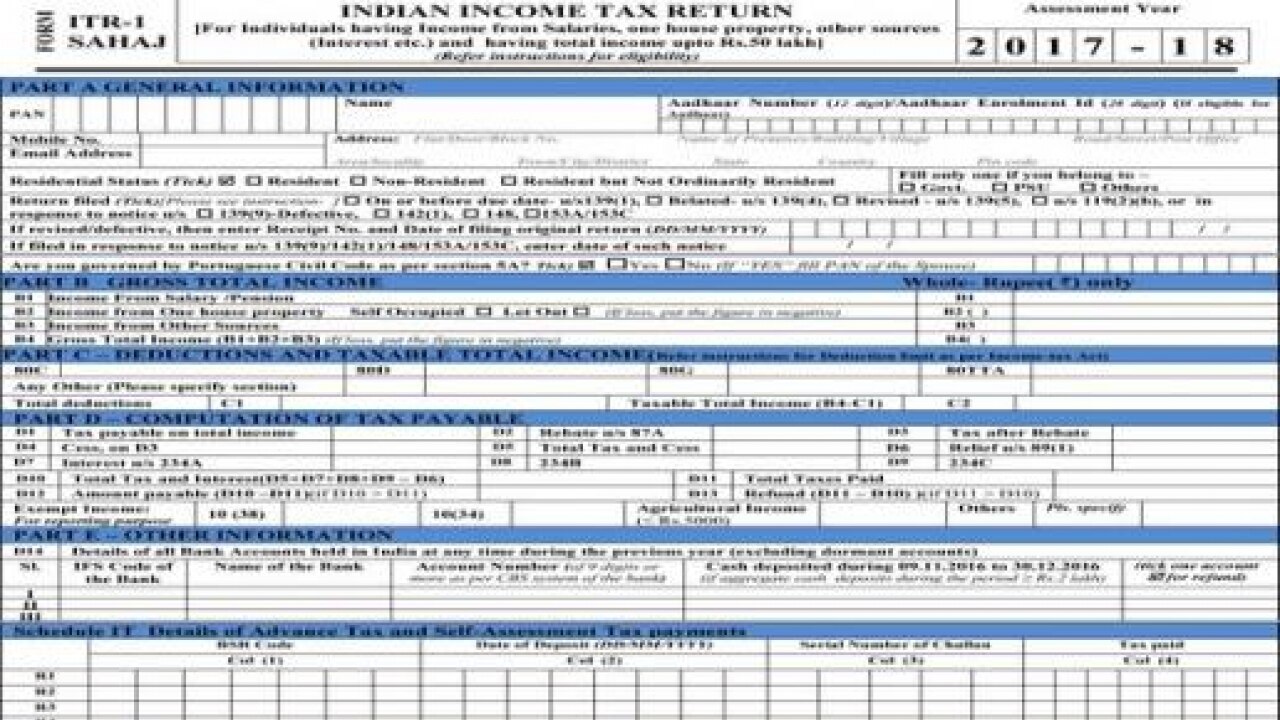 Income Tax returns: New form to benefit 2 crore tax payers, says govt